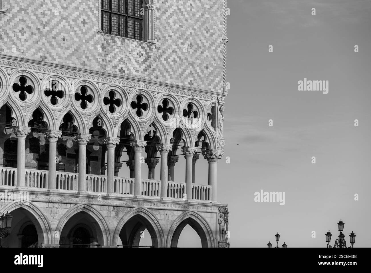 Venice, Italy - April 2, 2022: Exterior view of Palazzo Ducale, one of ...