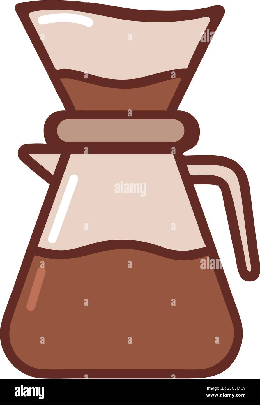 Pour over coffee filter Stock Vector Images - Alamy