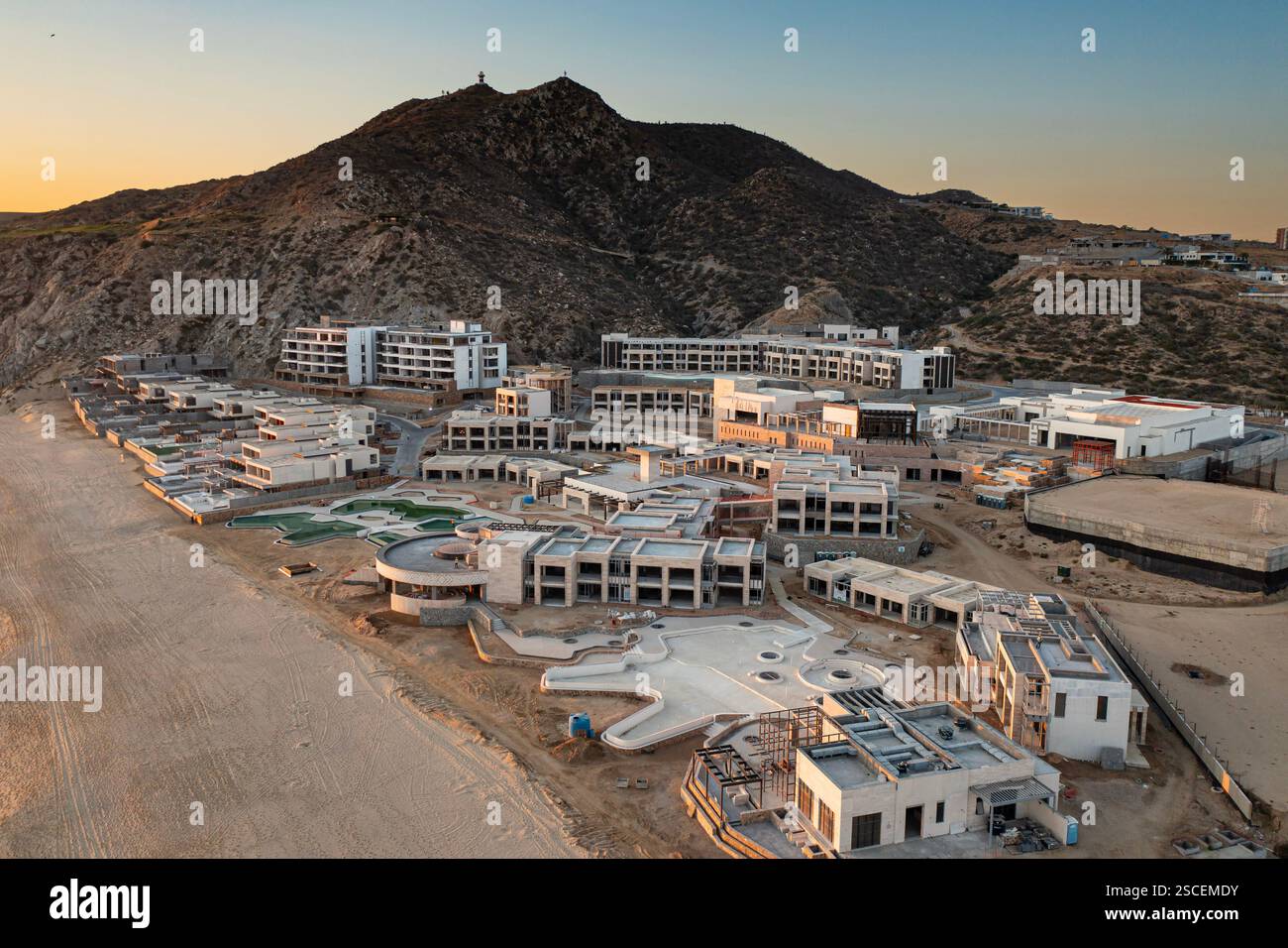 Aerial view of construction at the St. Regis at Pueblo Bonito Quivera ...