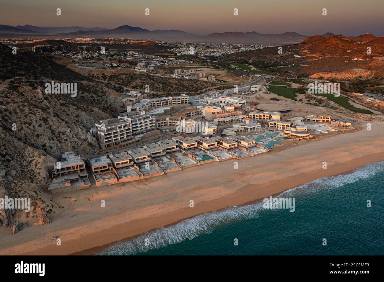 Aerial view of construction at the St. Regis at Pueblo Bonito Quivera ...