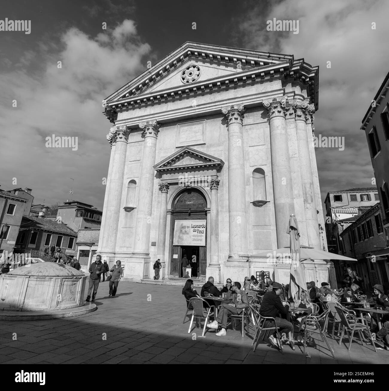 Venice, Italy - April 3, 2022: Campo San Barnaba is a square in the ...