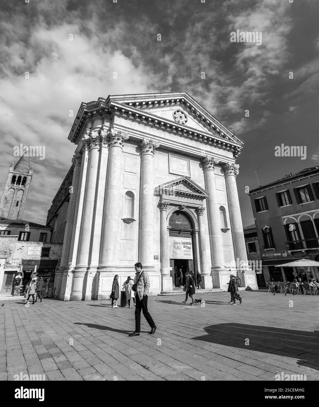 Venice, Italy - April 3, 2022: Campo San Barnaba is a square in the ...