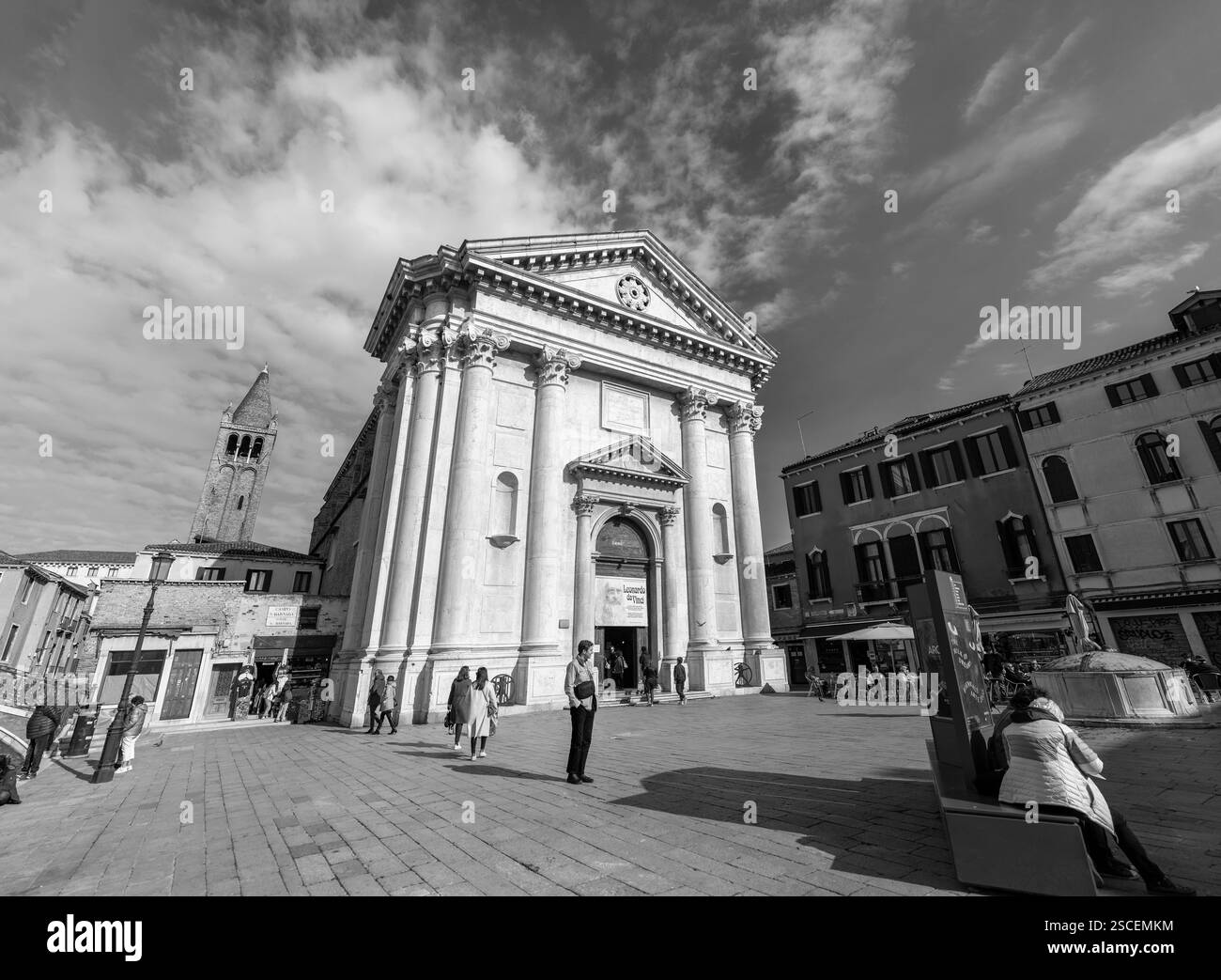 Venice, Italy - April 3, 2022: Campo San Barnaba is a square in the ...
