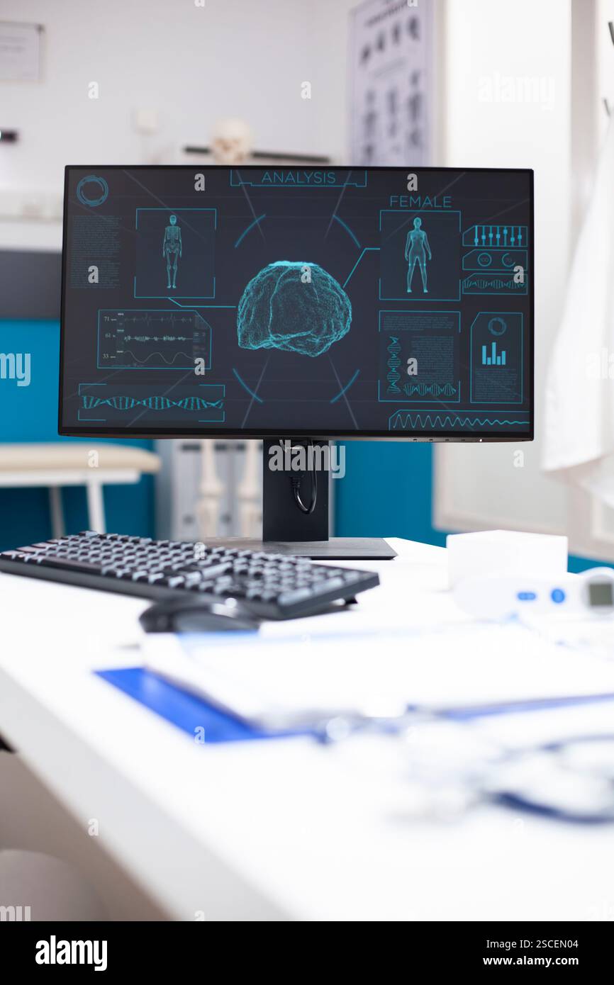 Mri scan human brain highlighting hi-res stock photography and images ...