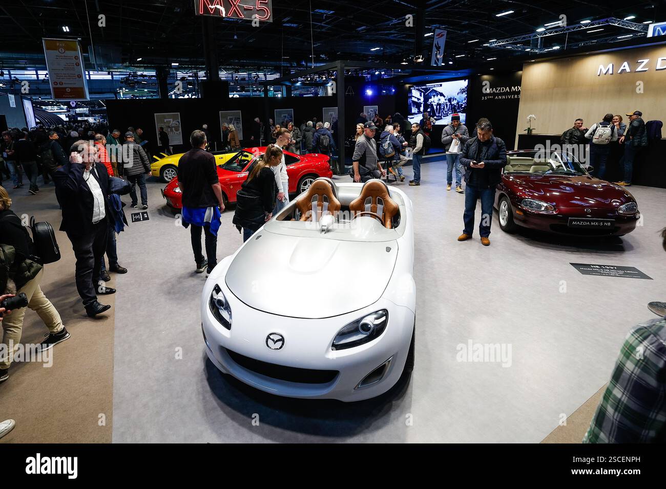Mazda MX-5 NC Superlight Version 2005, during the Retromobile motorshow ...