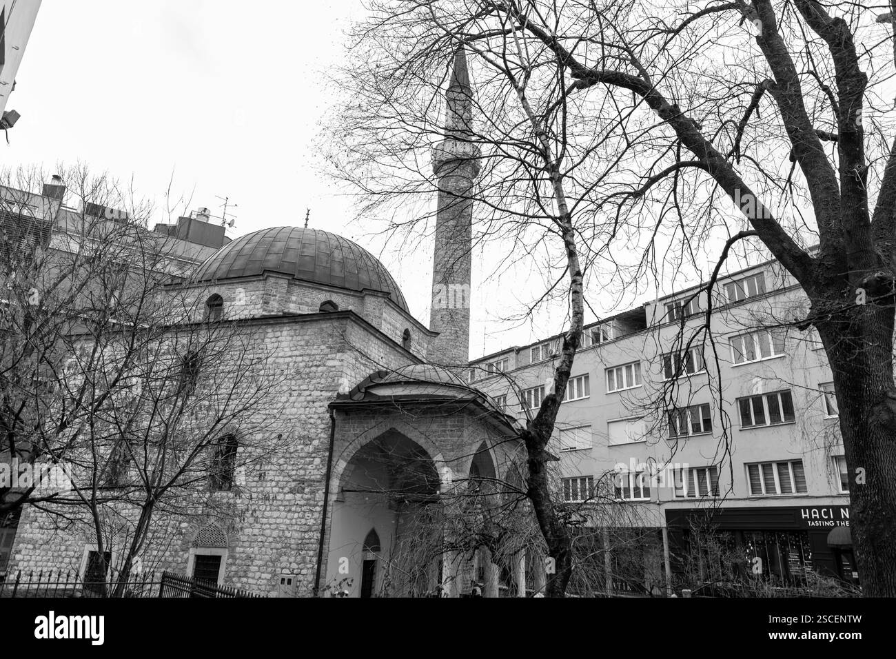 Sarajevo - Bosnia and Herzegovina - 10 FEB 2024: Ferhadija Mosque, also ...