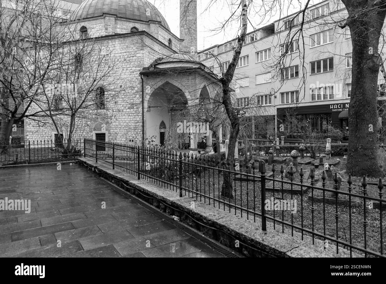 Sarajevo - Bosnia and Herzegovina - 10 FEB 2024: Ferhadija Mosque, also ...