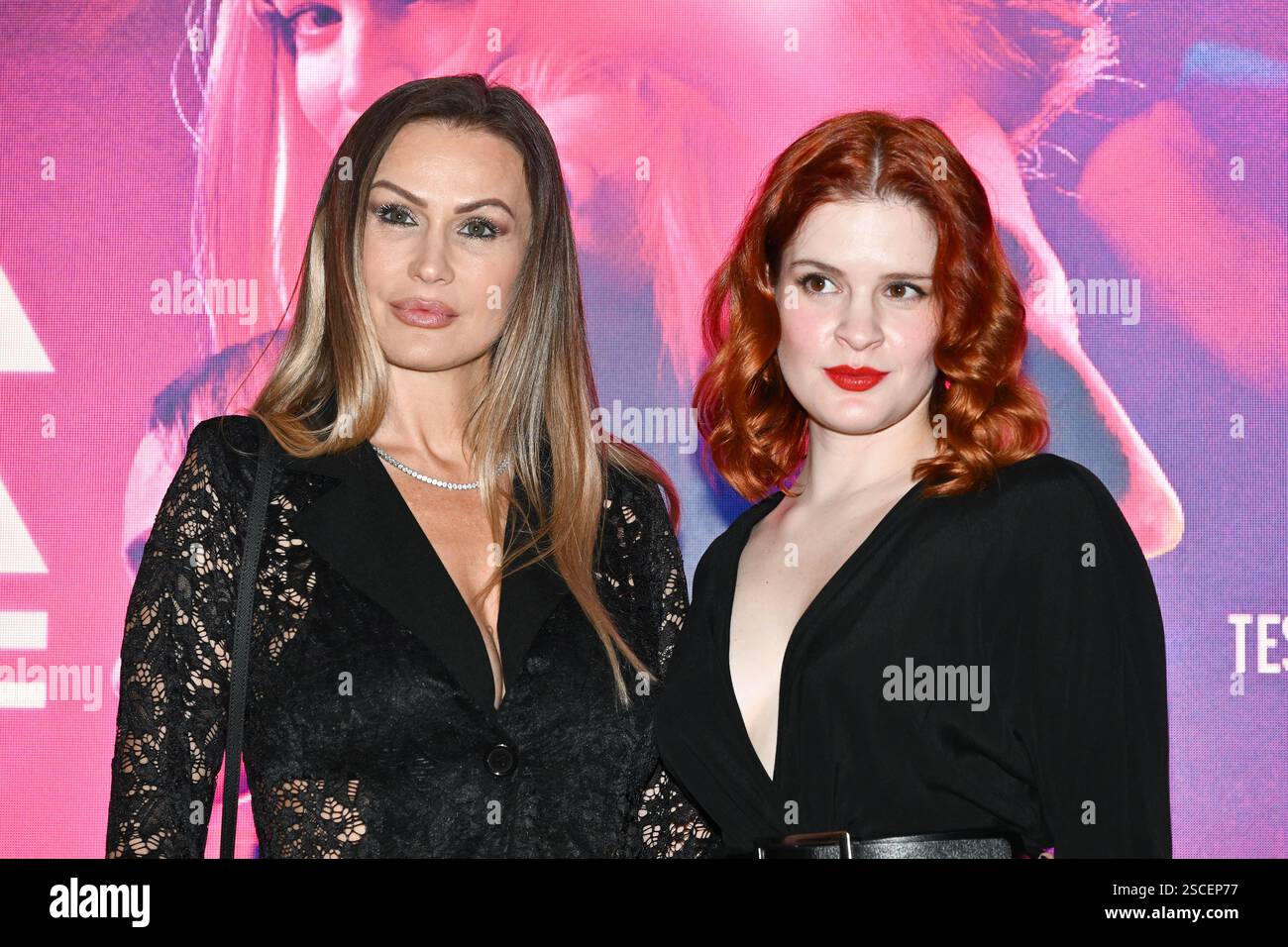 Eva Henger and Tesa Litvan during the photocall for the presentation of ...