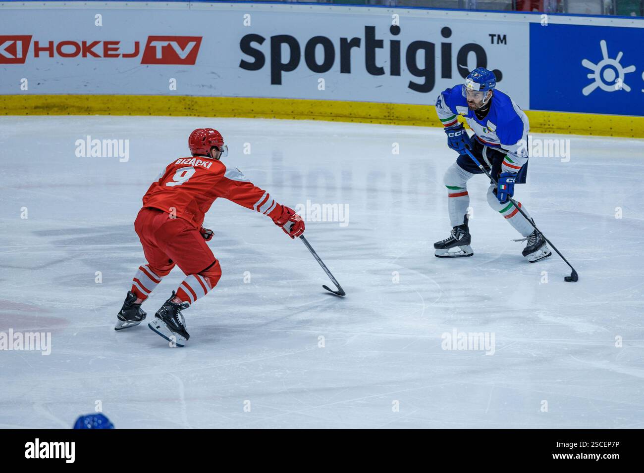 Sosnowiec, Poland, Feb 6 2025, Hockey match as part of the EIHC 2025 ...