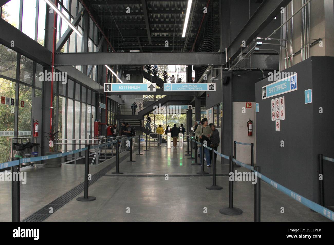 Mexico City, Mexico - Jan 8 2025: Los Pinos Constituyentes Station of ...