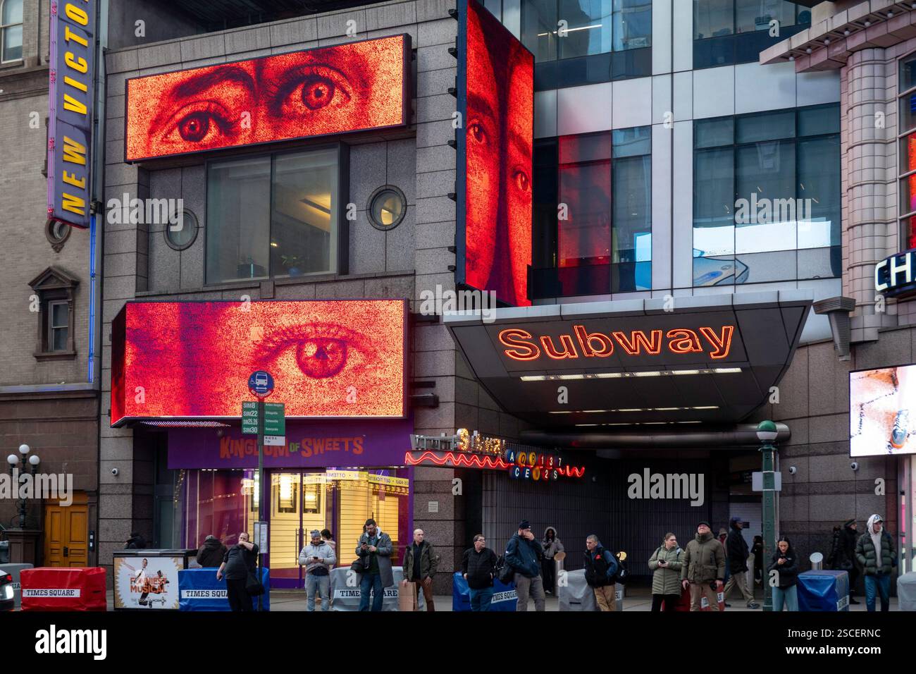 Electronic Advertising Billboards in Times Square, NYC, USA, 2025 Stock ...