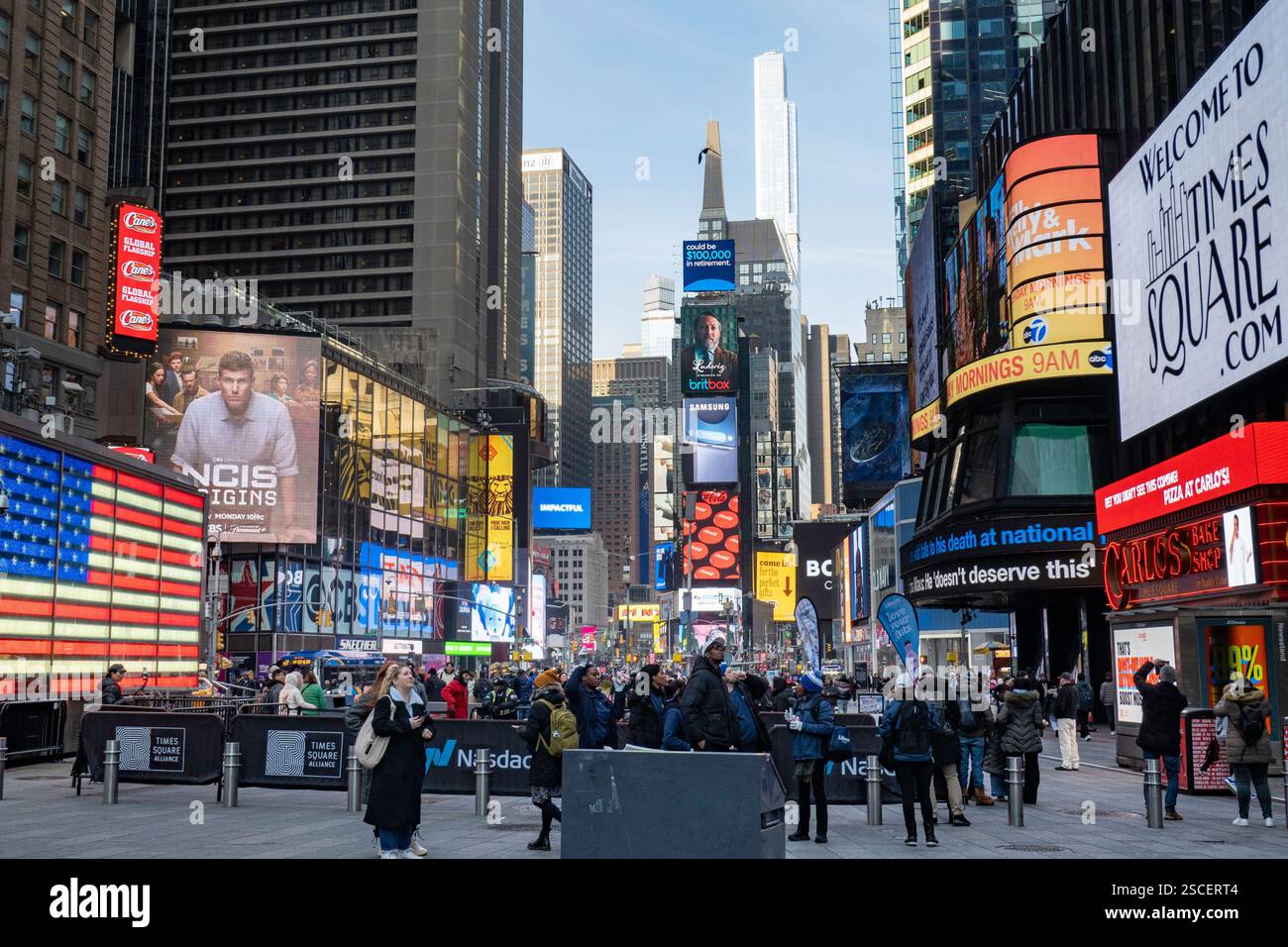 Electronic Advertising Billboards in Times Square, NYC, USA, 2025 Stock ...
