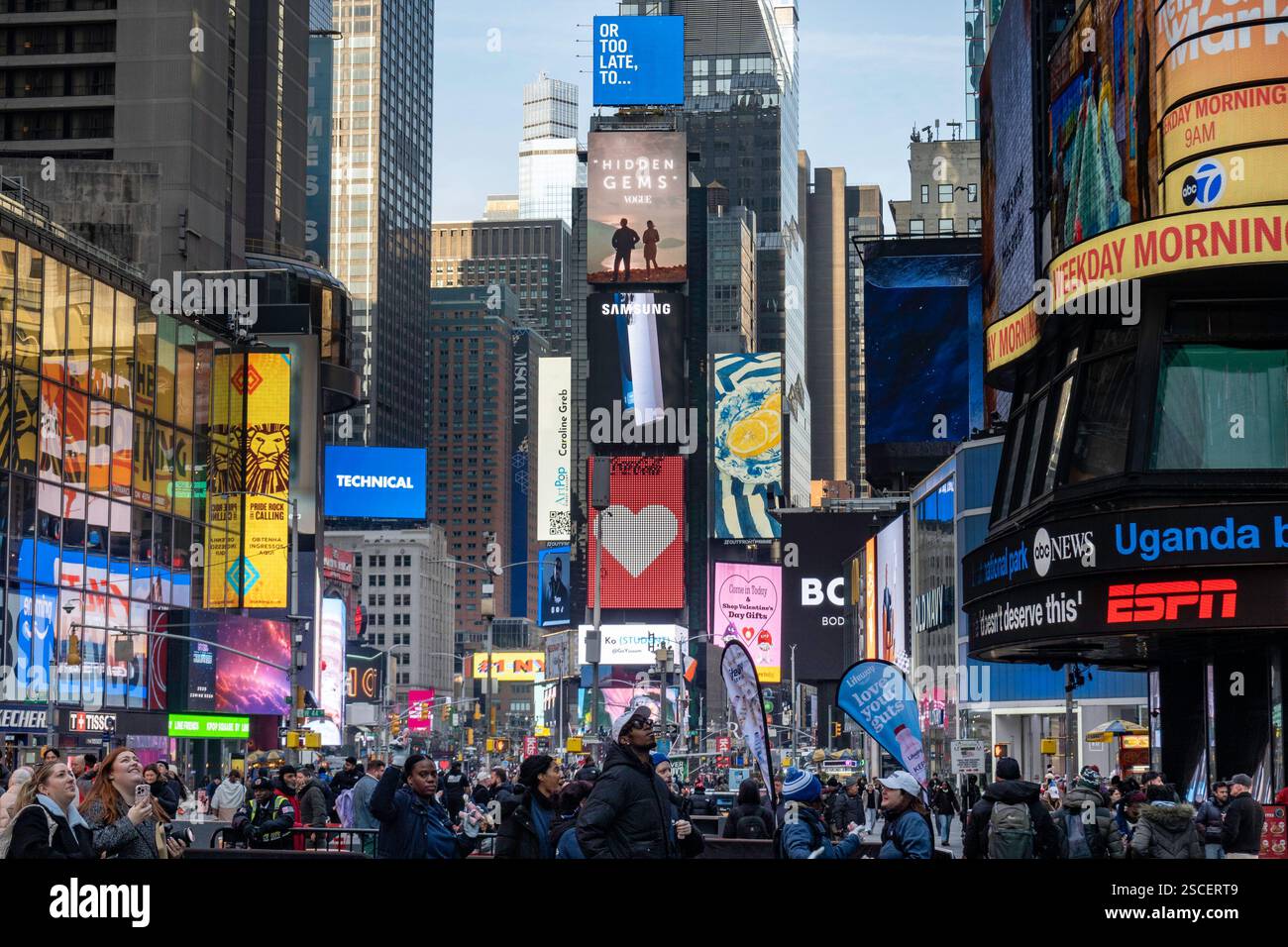 Electronic Advertising Billboards in Times Square, NYC, USA, 2025 Stock ...