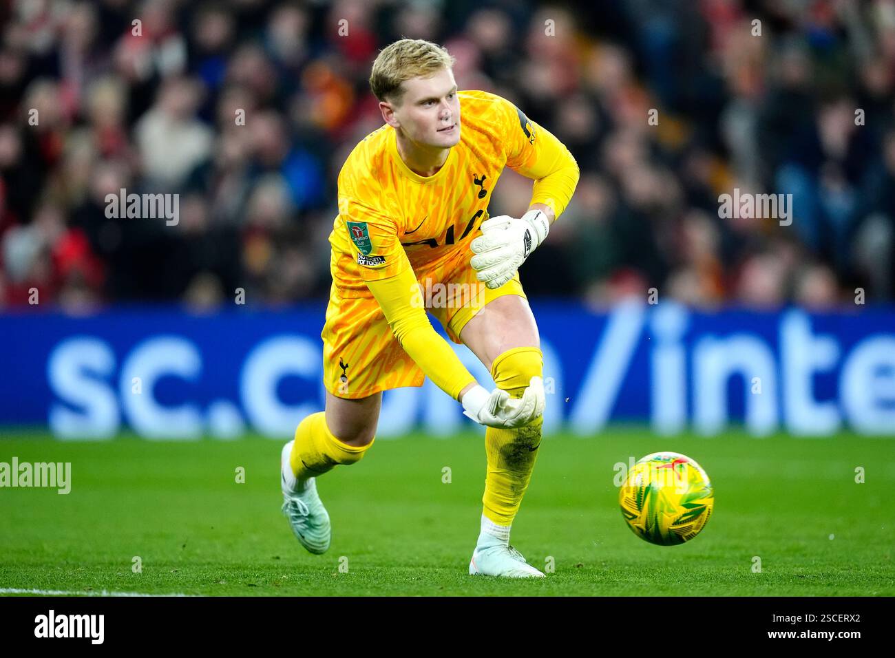 Tottenham Hotpspur goalkeeper Antonin Kinsky during the Carabao Cup ...