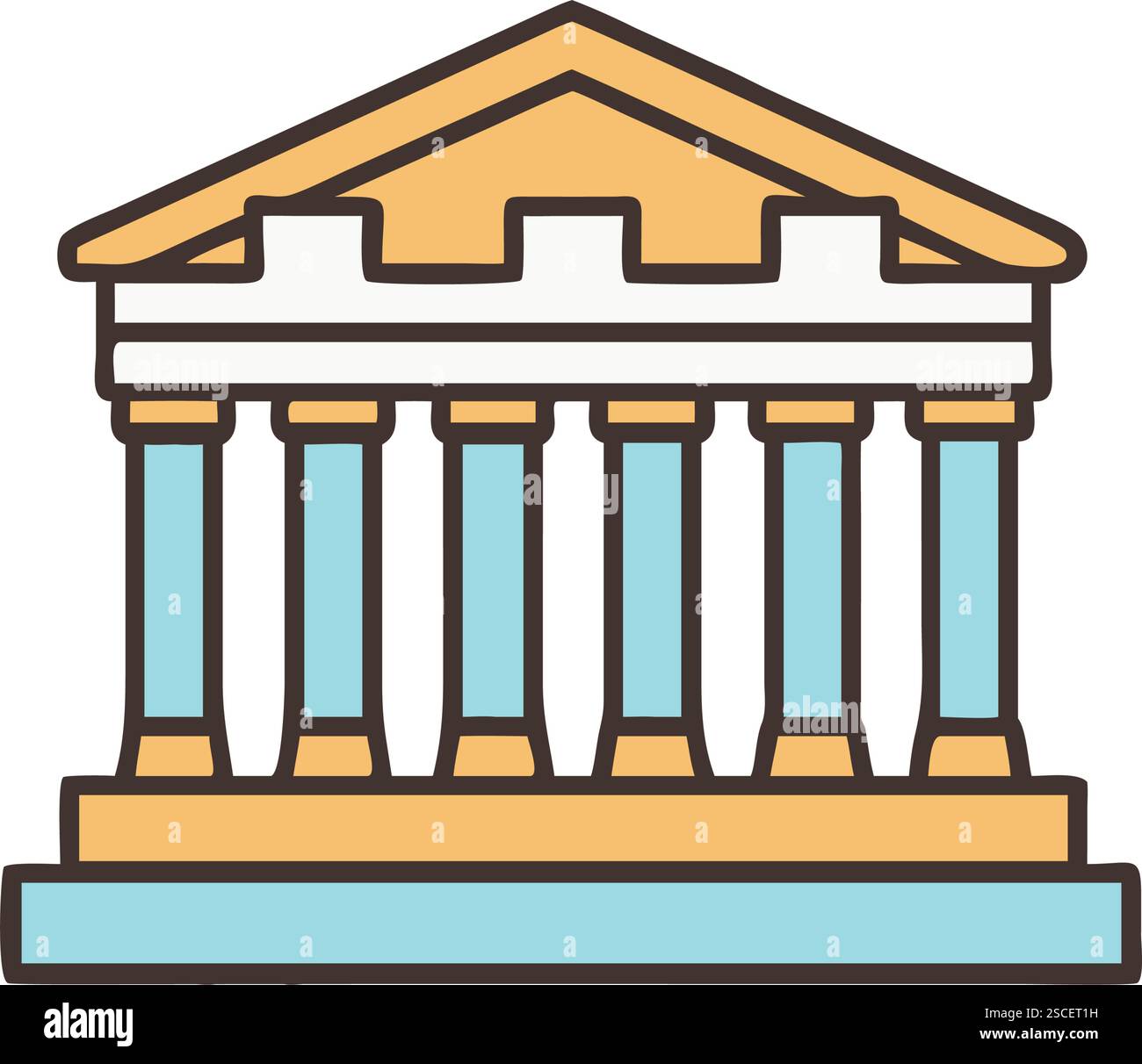 Ancient Greek Parthenon temple architecture Stock Vector Image & Art - Alamy