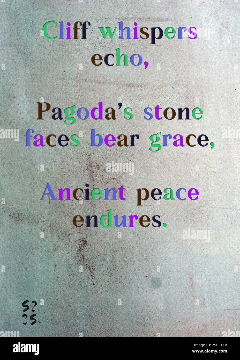 Cliff whispers echo, Pagoda's stone faces bear grace, Ancient peace ...