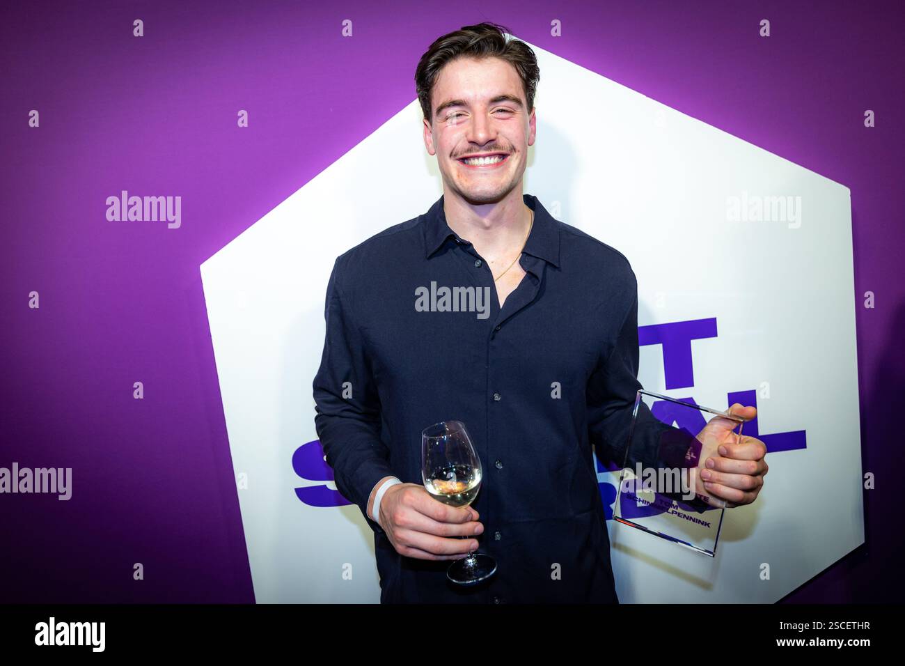 AMSTERDAM - Tom Schimmelpennink winner Best TikTokker poses after the presentation of The Best ...