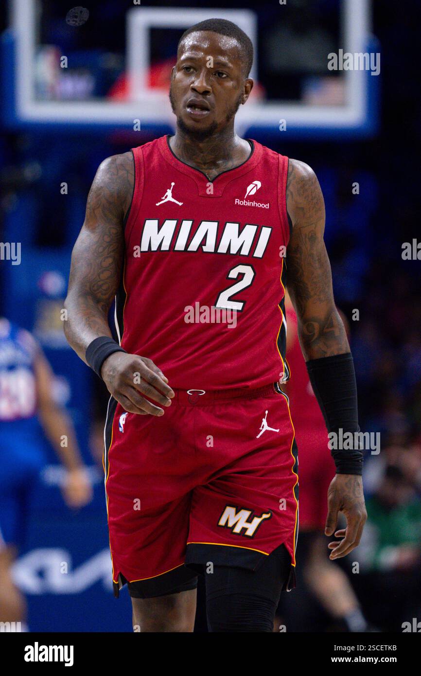 Miami Heat's Terry Rozier looks on during the NBA basketball game ...