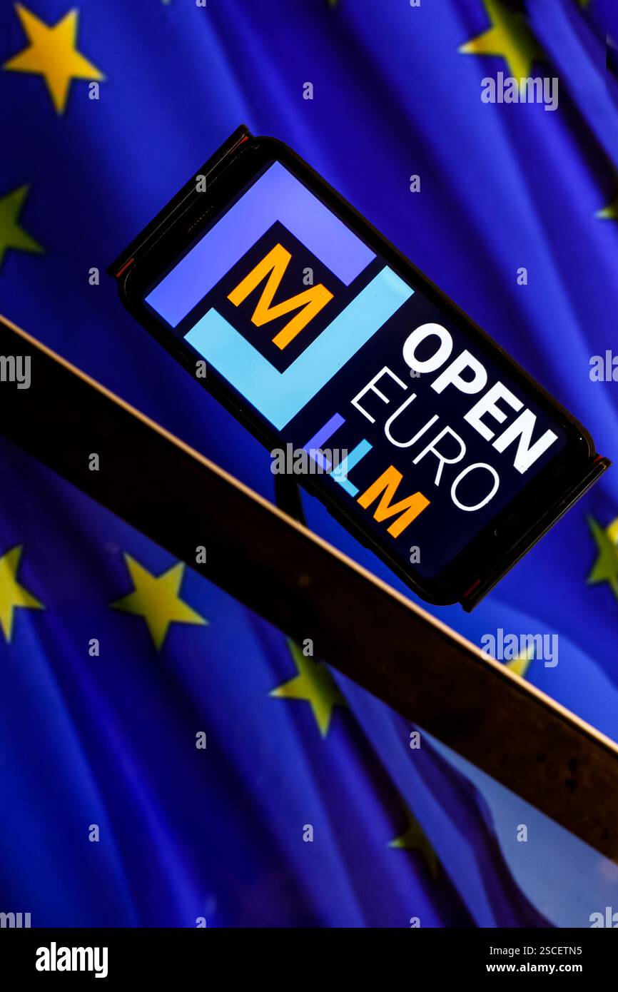 In this photo illustration, the Open Euro LLM, newly introduced ...
