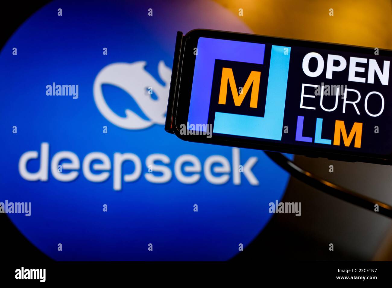 In this photo illustration, the Open Euro LLM, newly introduced ...