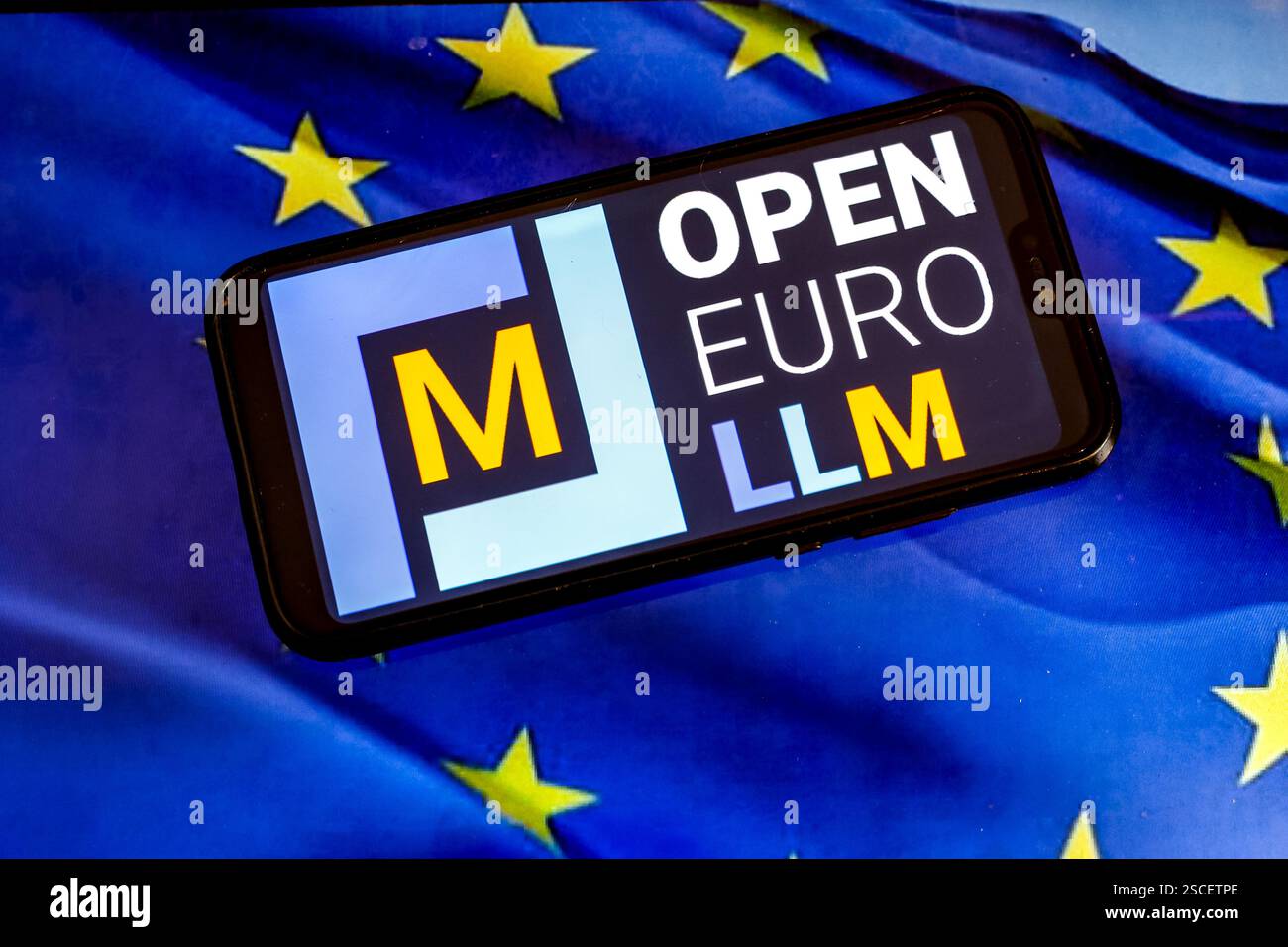 In this photo illustration, the Open Euro LLM, newly introduced ...