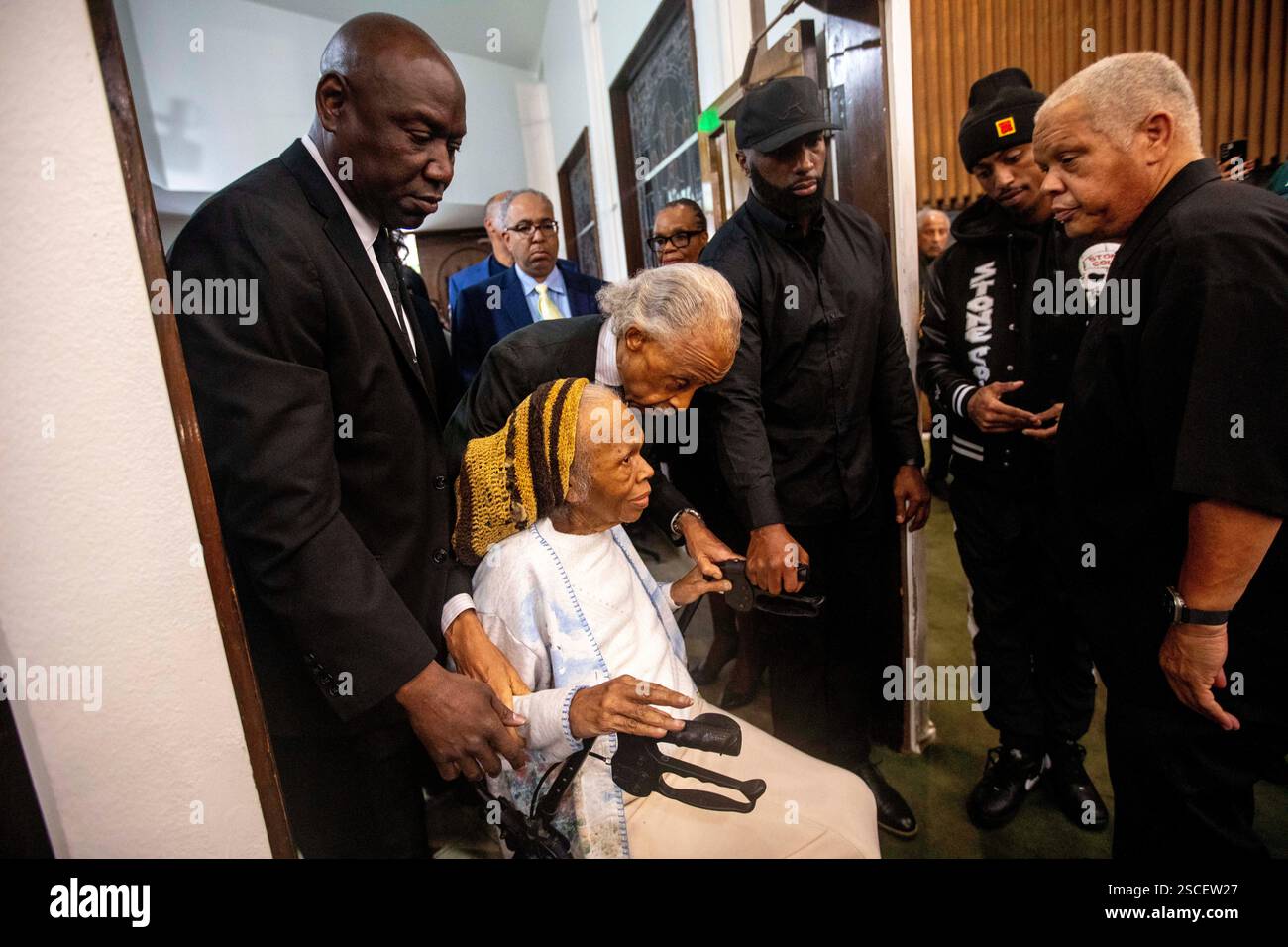 February 6, 2025, Pasadena, California, USA: The Rev. Al Sharpton holds ...
