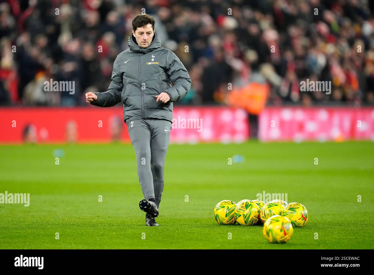 Tottenham Hotspur assistant manager Ryan Mason before the Carabao Cup ...
