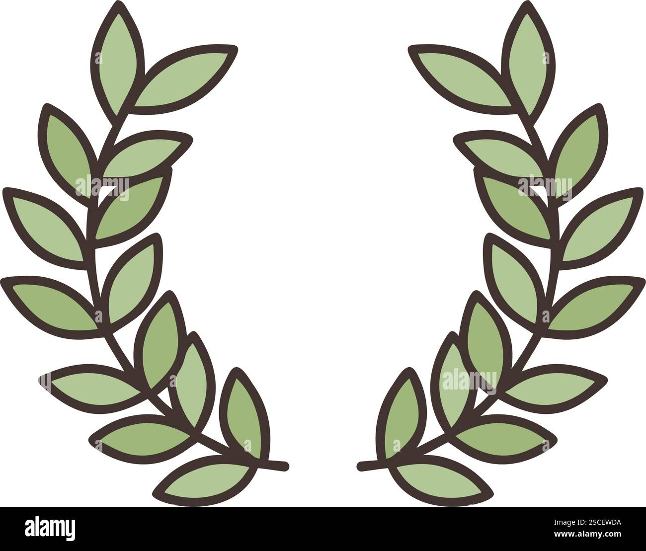 greek laurel wreath symbol of victory Stock Vector Image & Art - Alamy
