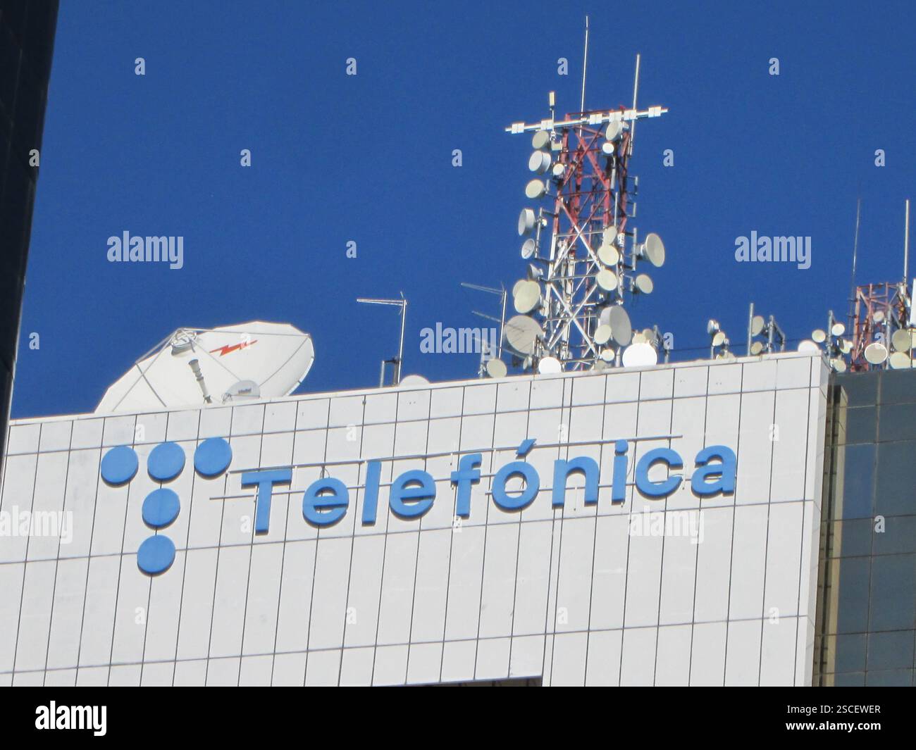 Telefónica Telefonica Telecommunications Company logo.Editorial ...