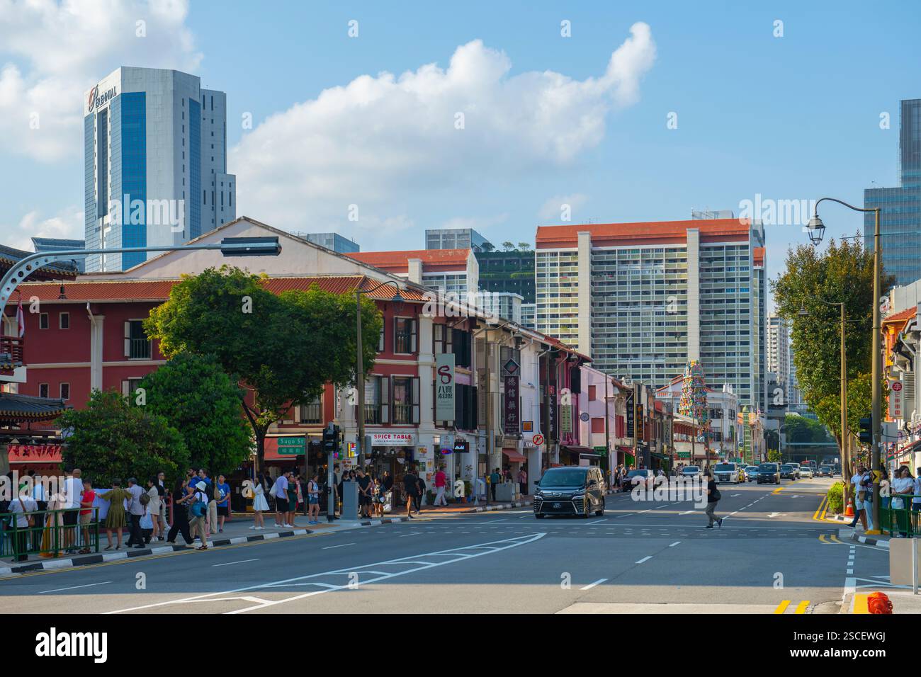 Chinatown historic commercial building on South Bridge Road at Sago ...