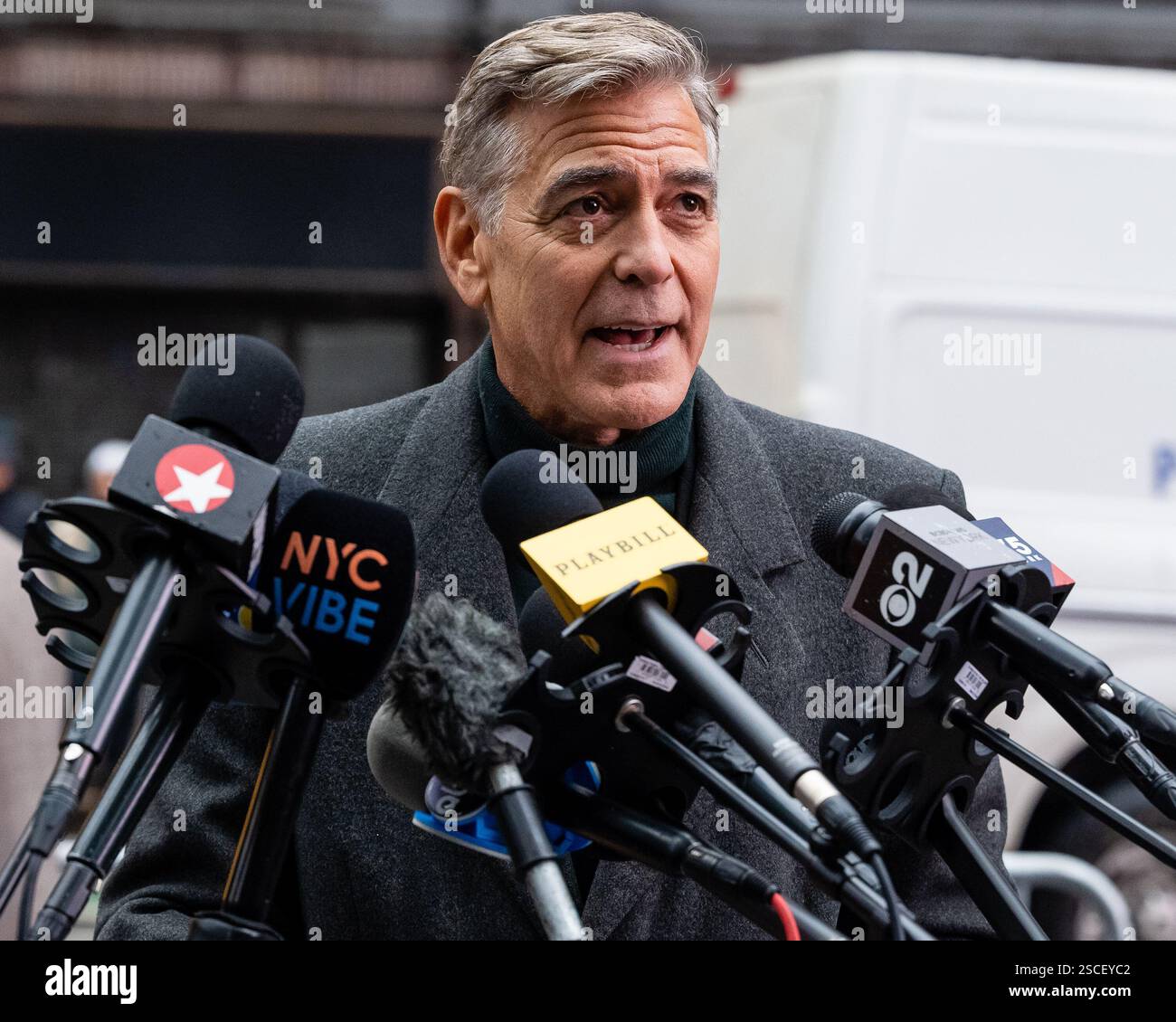 New York, USA. 06th Feb, 2025. George Clooney announces the Broadway ...