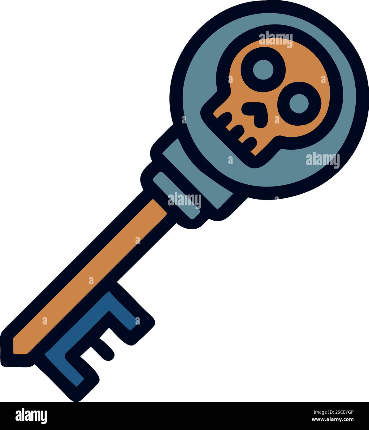 Pirate Skeleton Key Icon Stock Vector Image & Art - Alamy