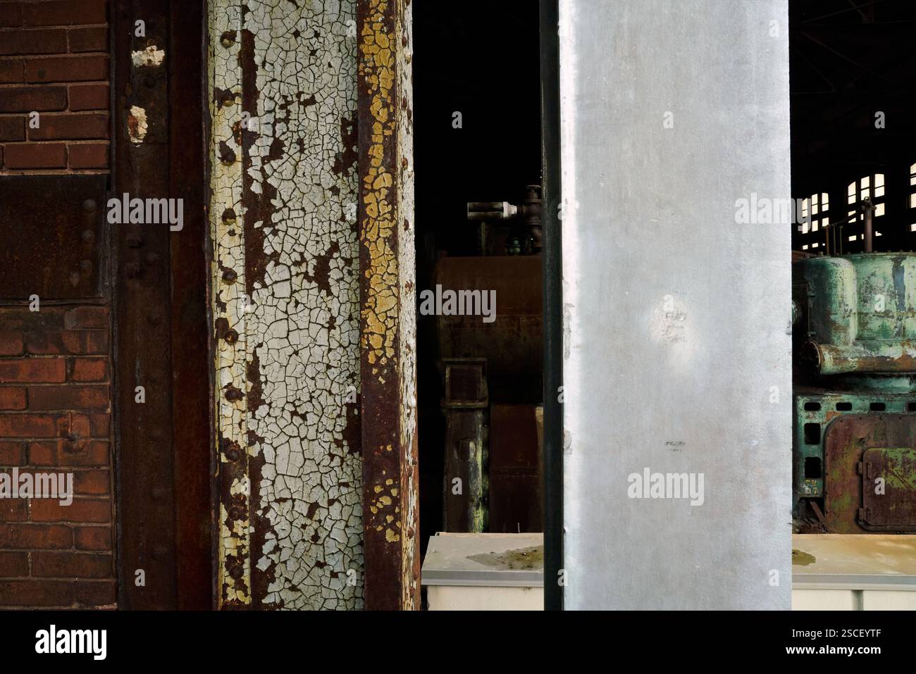 A steel girder placed comparatively next to an old girder from a nearby ...