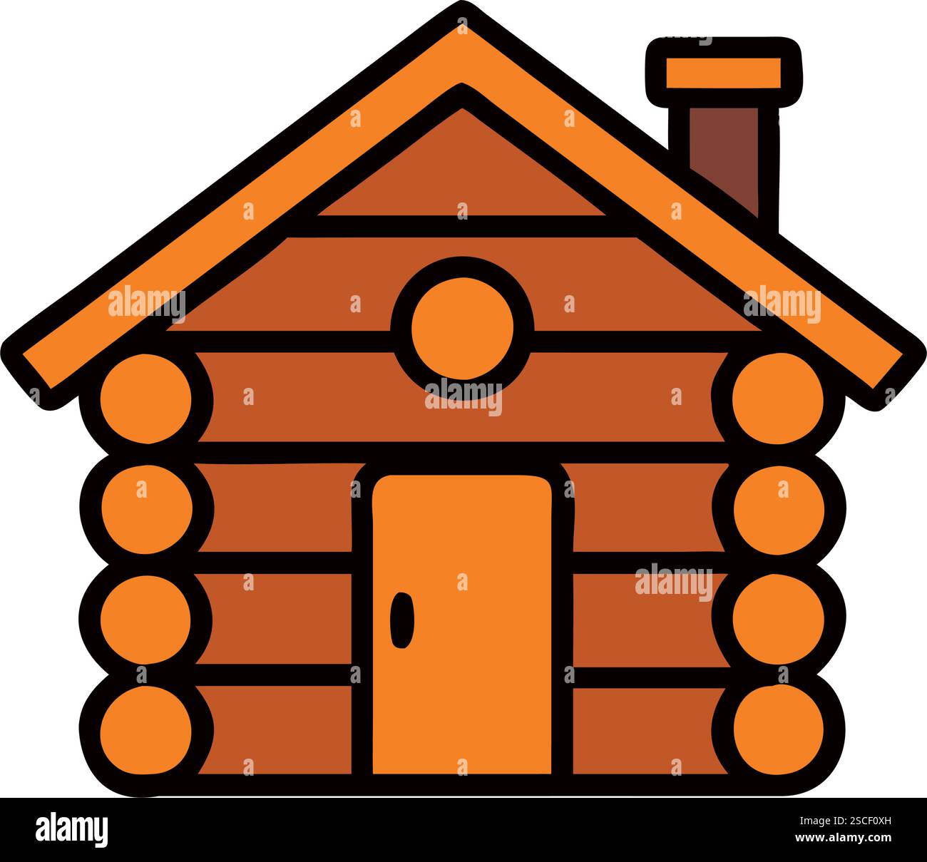 Rustic wooden log shelter Stock Vector Images - Alamy
