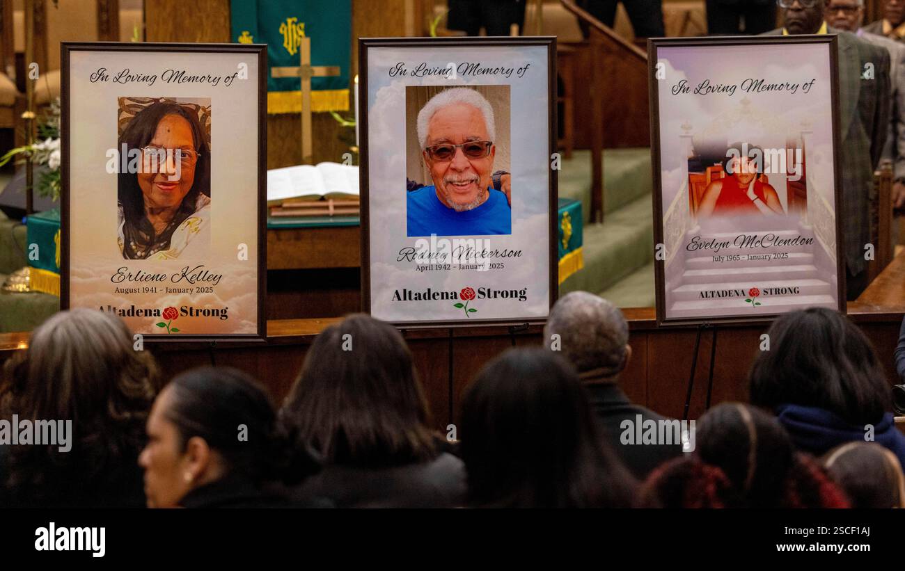 February 6, 2025, Pasadena, California, USA: A memorial service at the ...