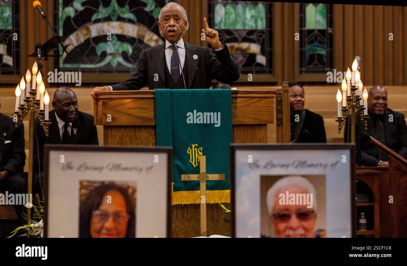 Pasadena, California, USA. 6th Feb, 2025. The Rev. AL SHARPTON speaks ...