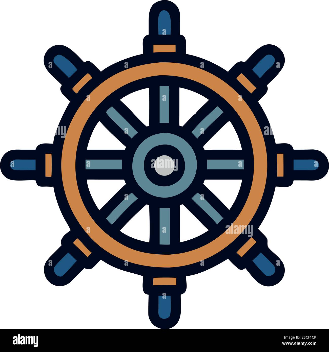Wooden ship wheel sailing Stock Vector Images - Alamy