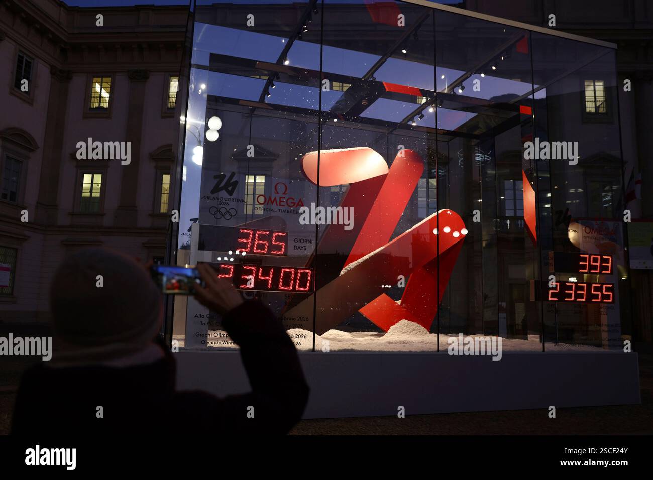 The countdown clock for the Milan Cortina d'Ampezzo Winter Olympics is ...