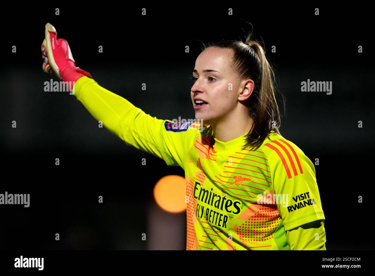 Arsenal goalkeeper Daphne van Domselaar during the Subway Women's ...