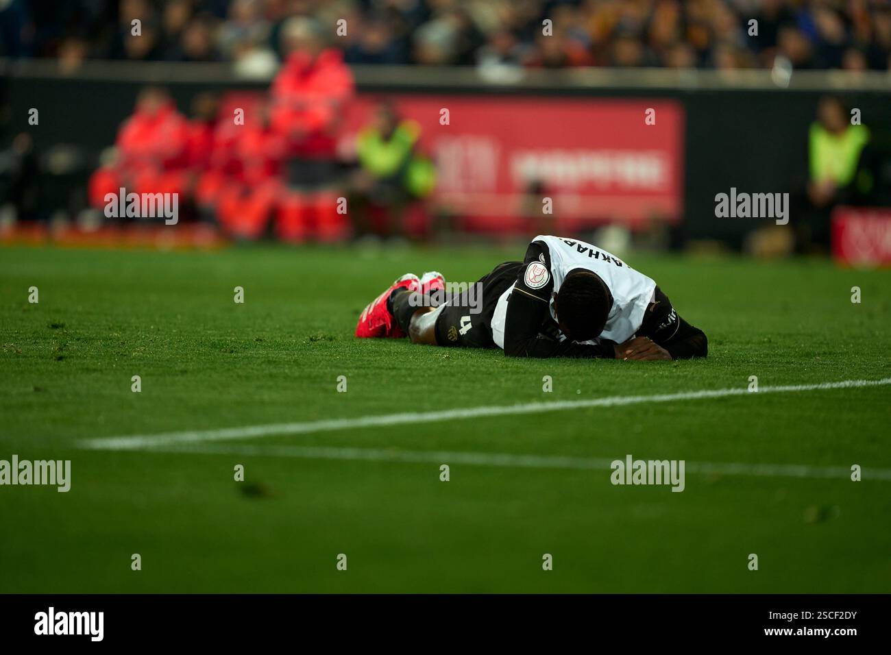 Mouctar Diakhaby of Valencia CF in action during the Spanish Copa del ...
