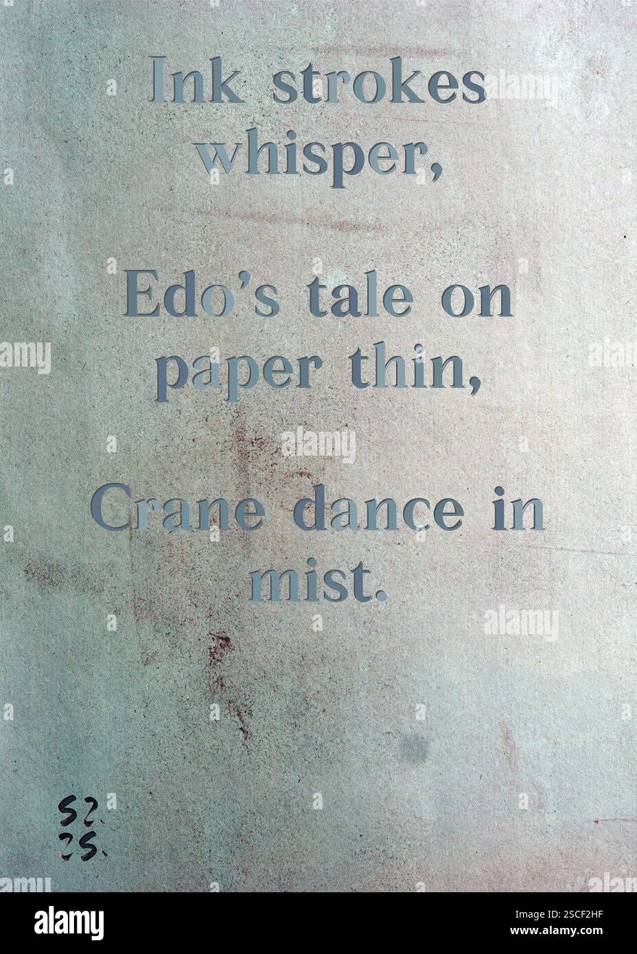 Ink strokes whisper, Edo's tale on paper thin, Crane dance in mist ...