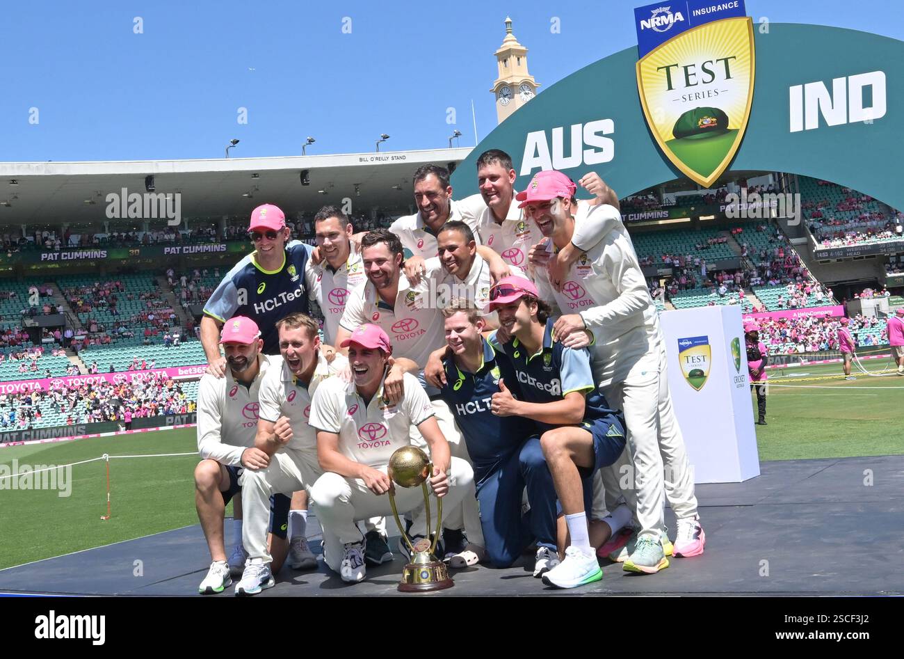 Australia won the final Pink Test in Sydney to reclaim the Border ...