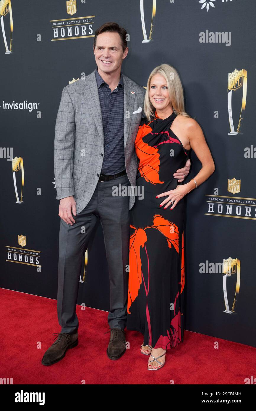 Kansas City Chiefs President Mark Donovan and wife Kathy pose on the red carpet at the NFL ...