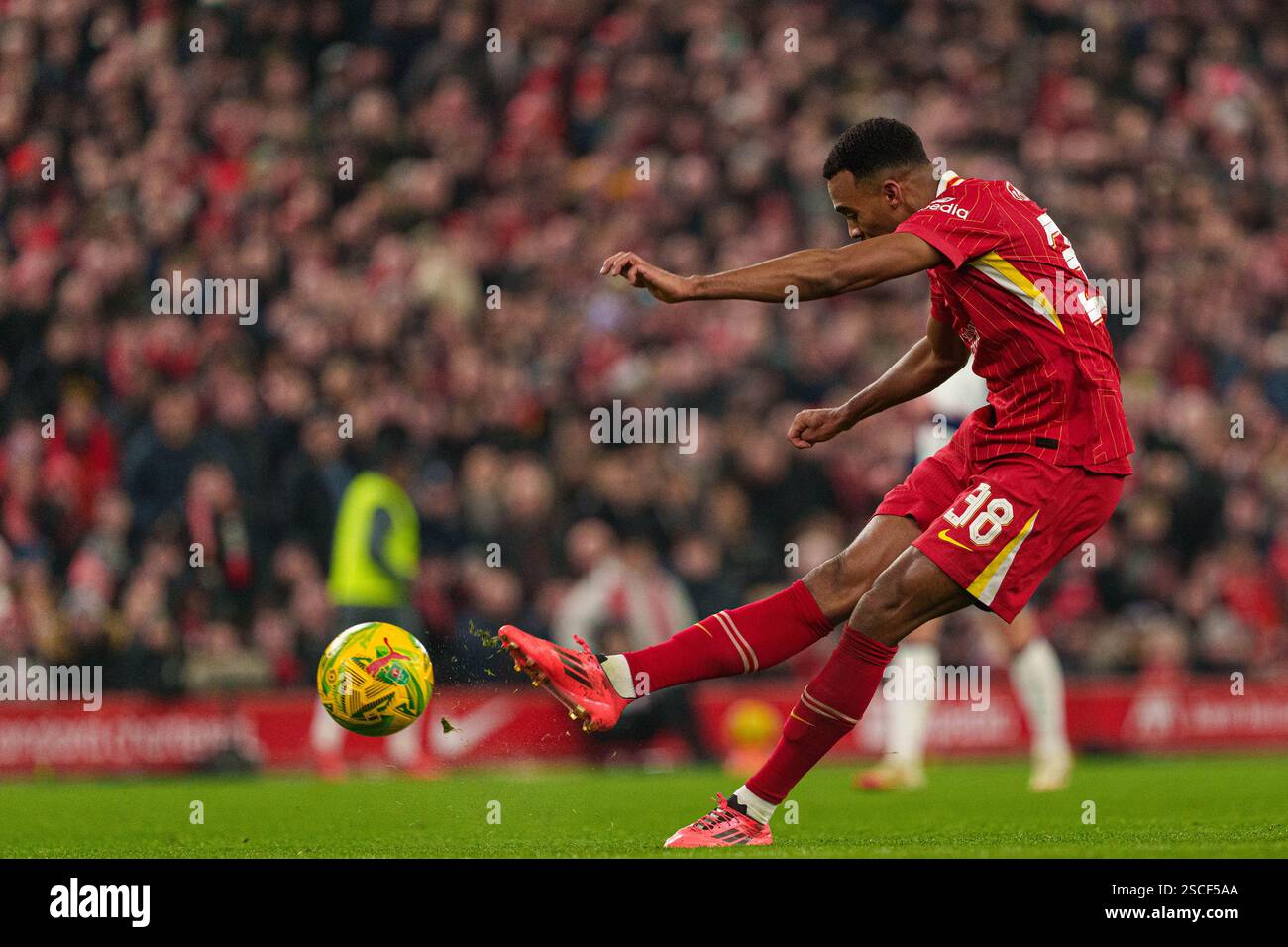 during the Carabao Cup Semi Final Second Leg match between Liverpool ...