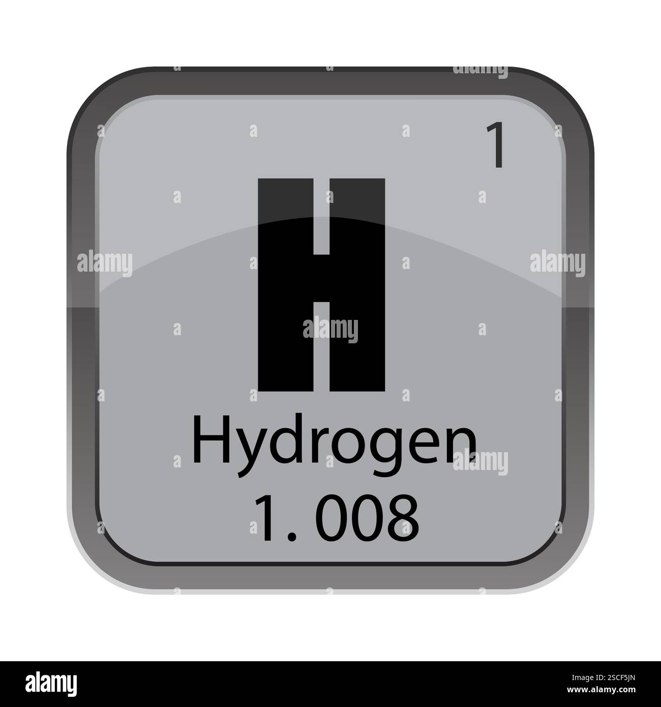 Hydrogen chemical element. Symbol H block. Atomic number 1. Mass 1.008 ...