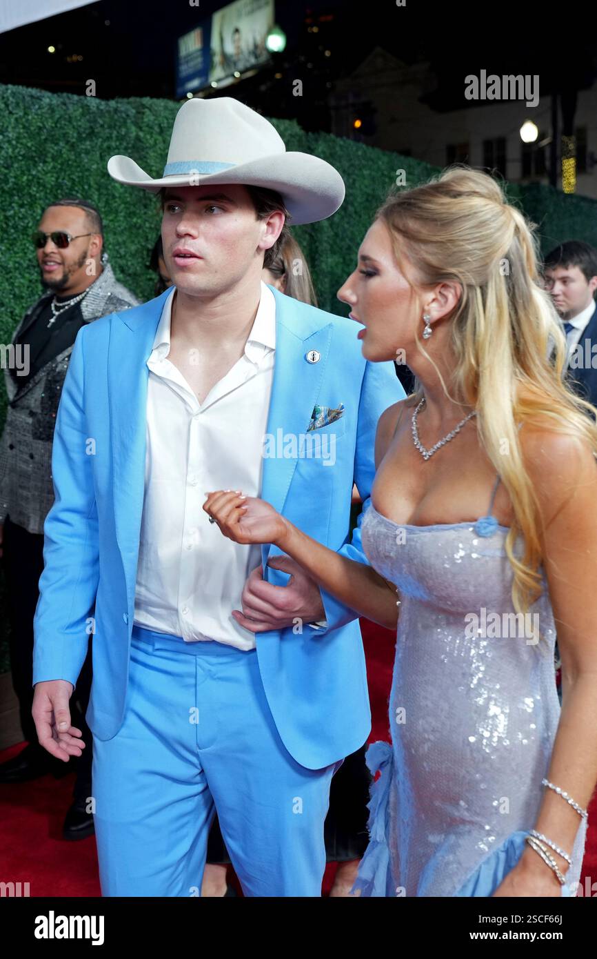 Los Angeles Chargers Cameron Dicker walks the red carpet before the NFL ...