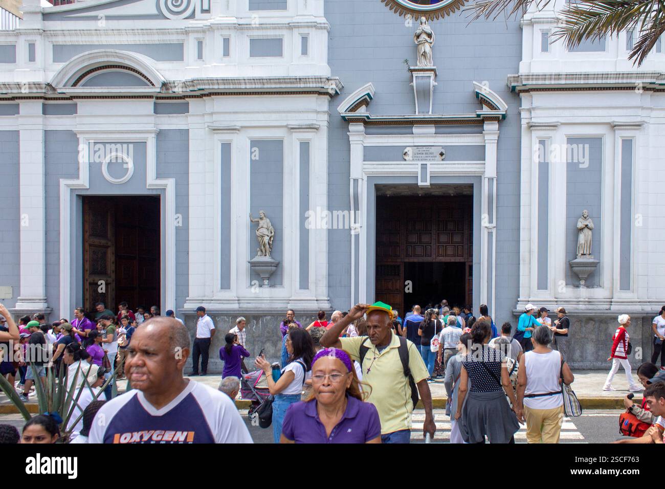 March 29, 2024. Caracas, Venezuela. Devoted believers visit the temples ...