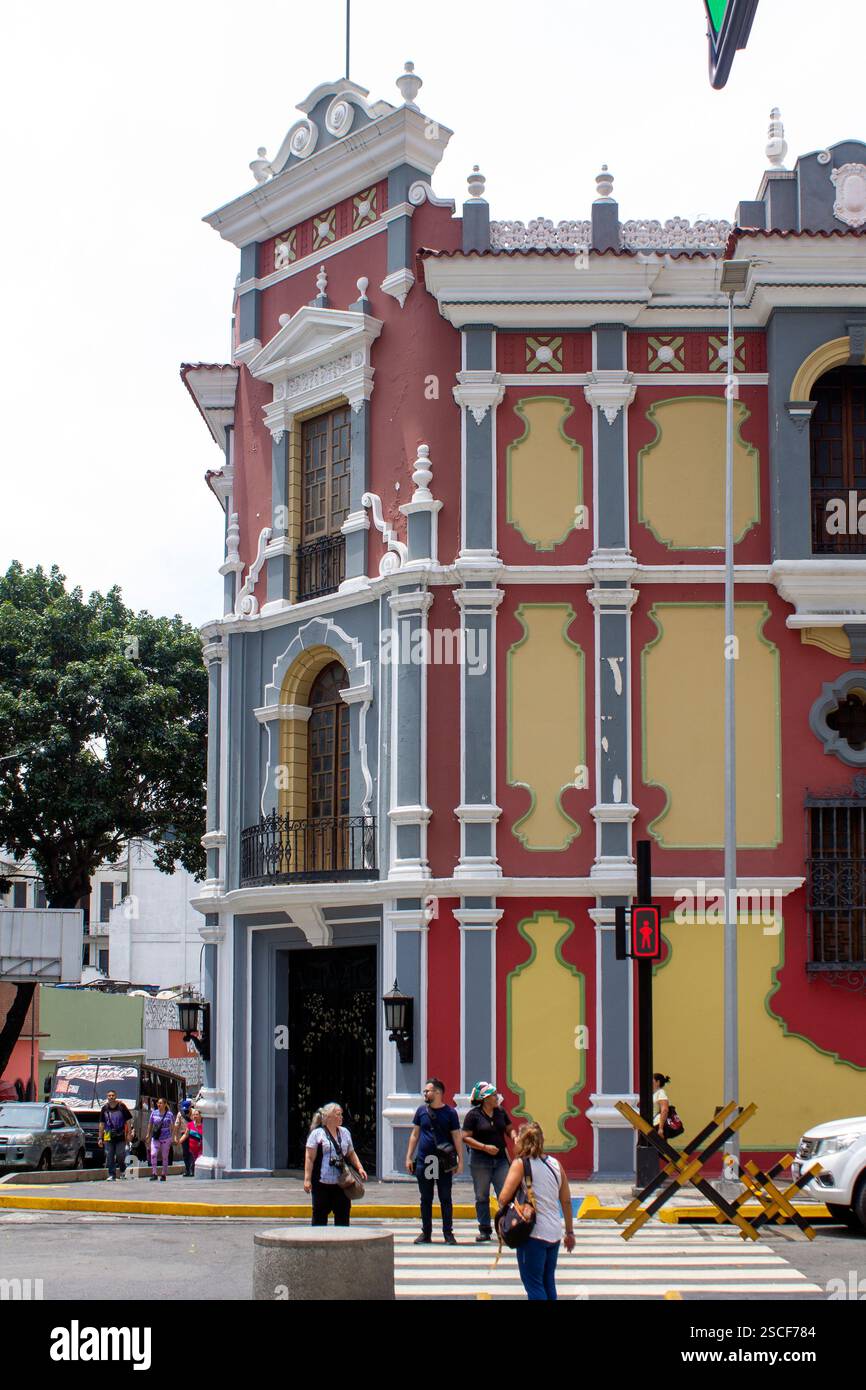 March 29, 2024. Caracas, Venezuela. Colonial architecture in the city ...