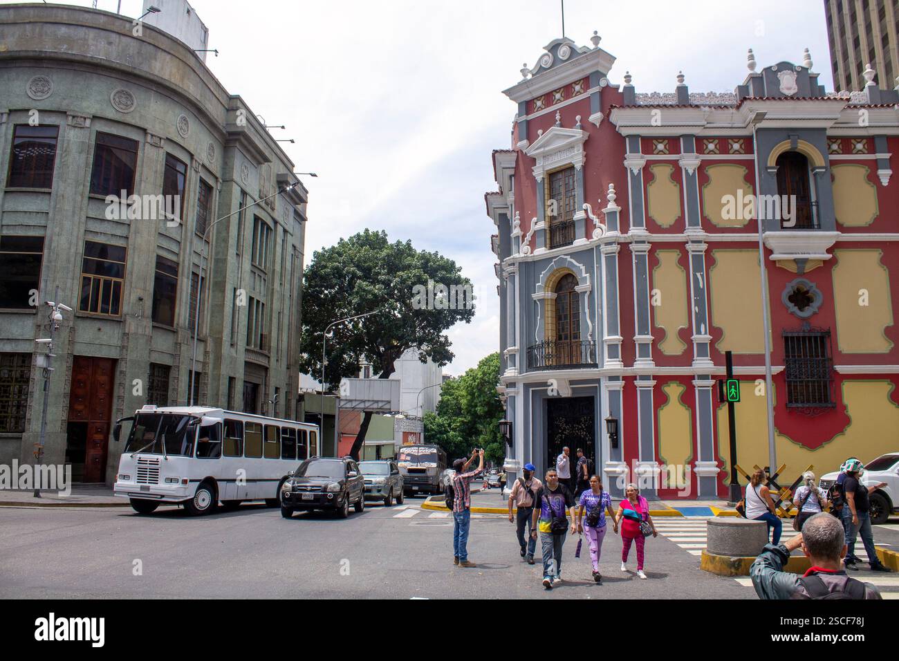 March 29, 2024. Caracas, Venezuela. Colonial architecture in the city ...