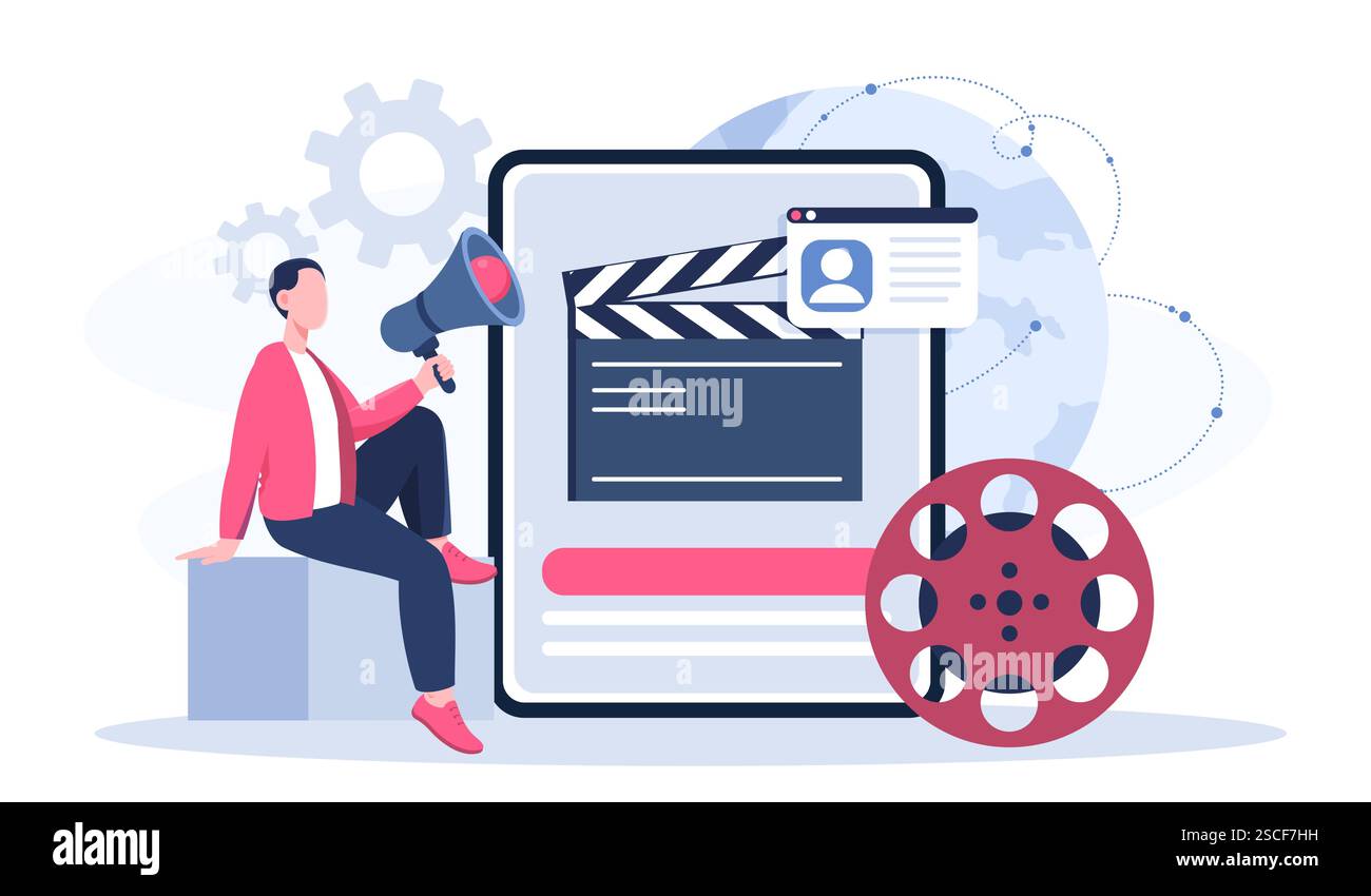 Audio visual director Stock Vector Images - Alamy